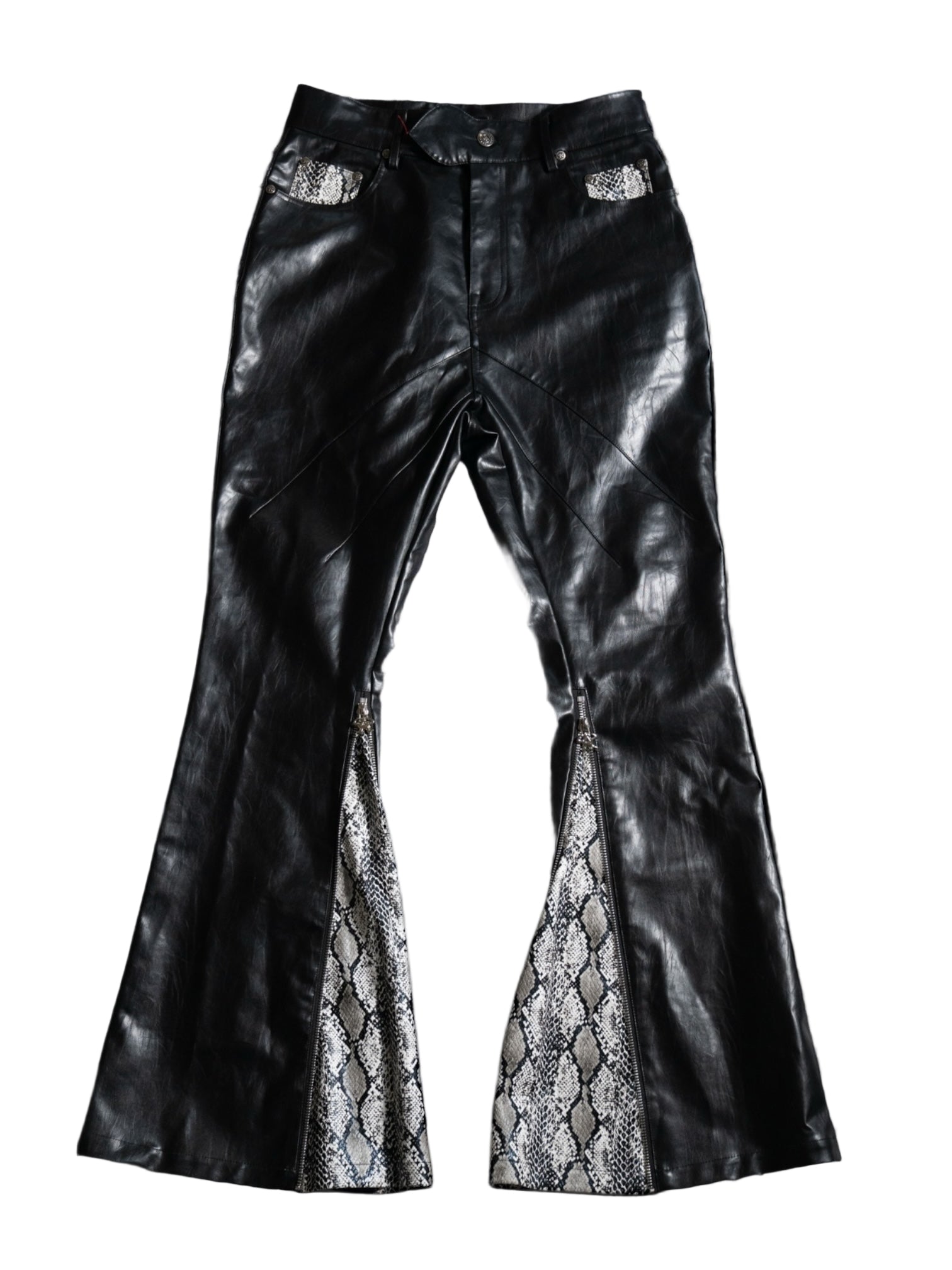 Adjustable Silver Serpent Patchwork Leather Pants – APBAH EC